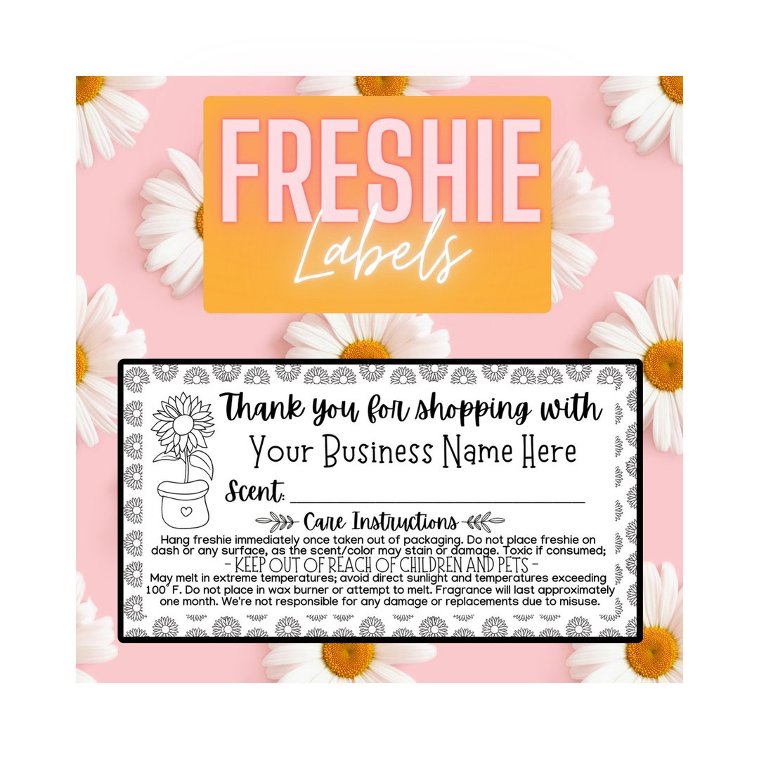 ROLL OF 250 - Large Car Freshie Warning Labels, Custom Warning Labels ...