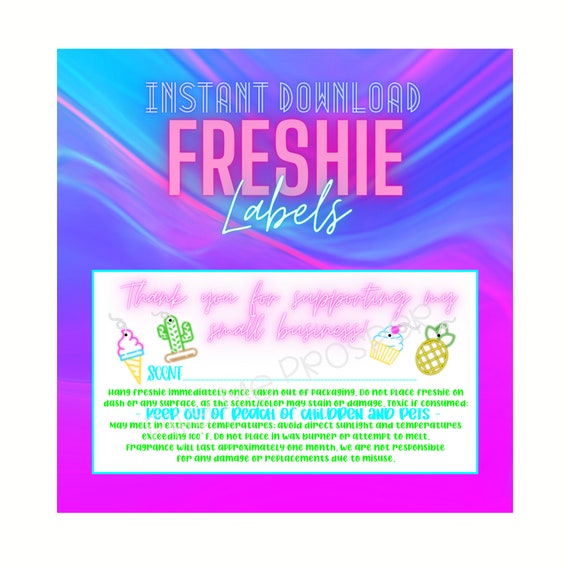 INSTANT DOWNLOAD Freshie Warning Labels With Space to Write | Etsy