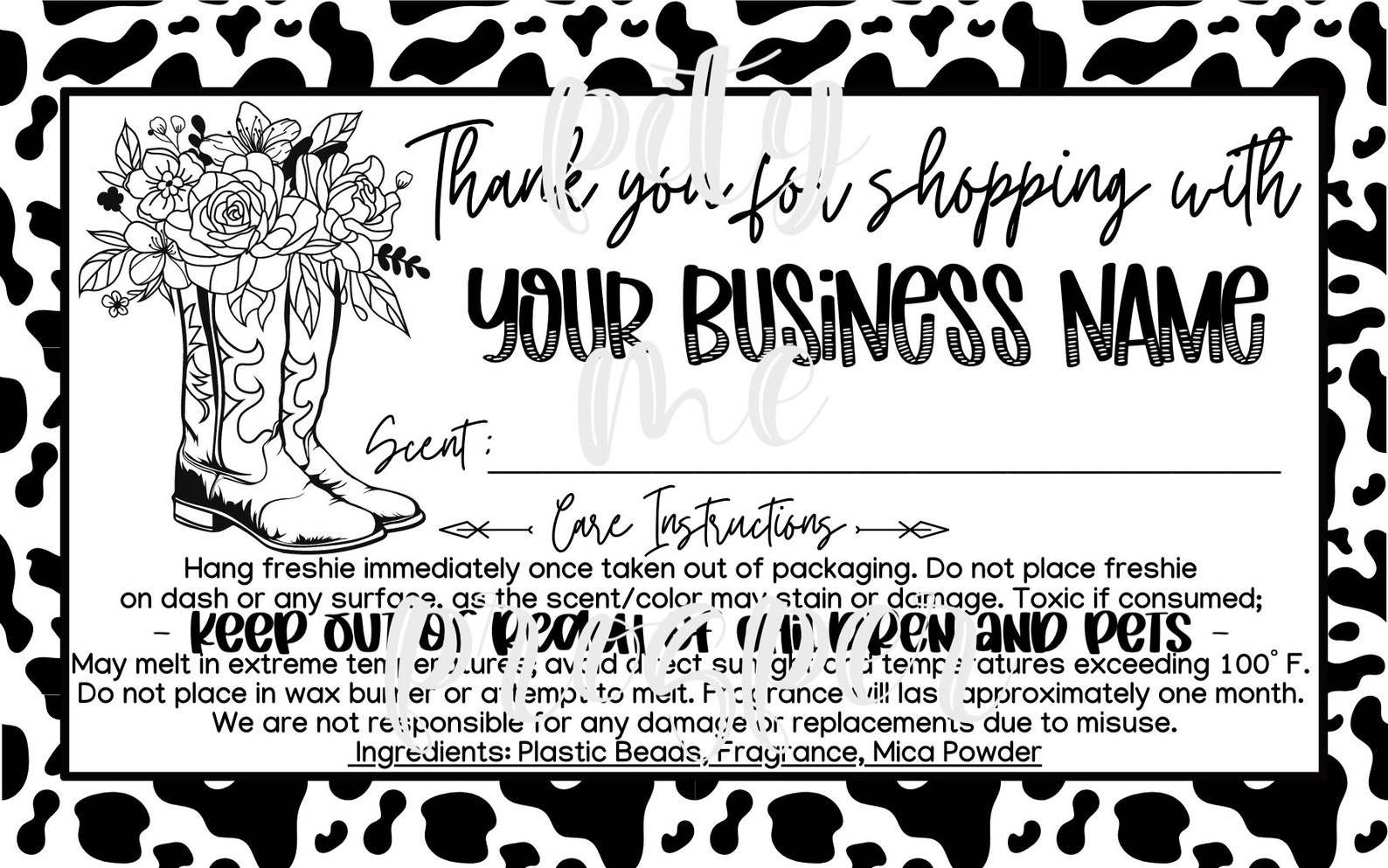 ROLL OF 250 Large Car Freshie Warning Labels Custom Warning - Etsy