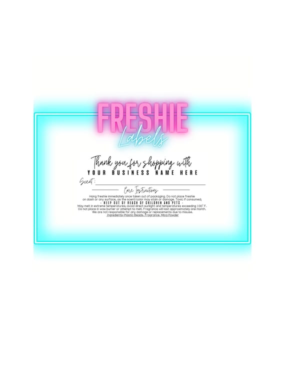 Car Freshener Labels ROLL OF 250 Custom Car Candle Labels w/ Scent ...