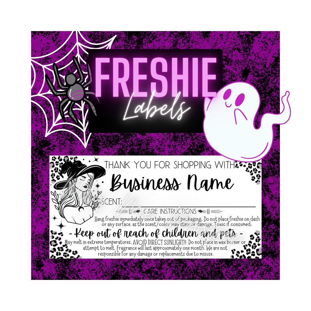 ROLL OF 250 - Large Car Freshie Warning Labels, Custom Warning Labels ...