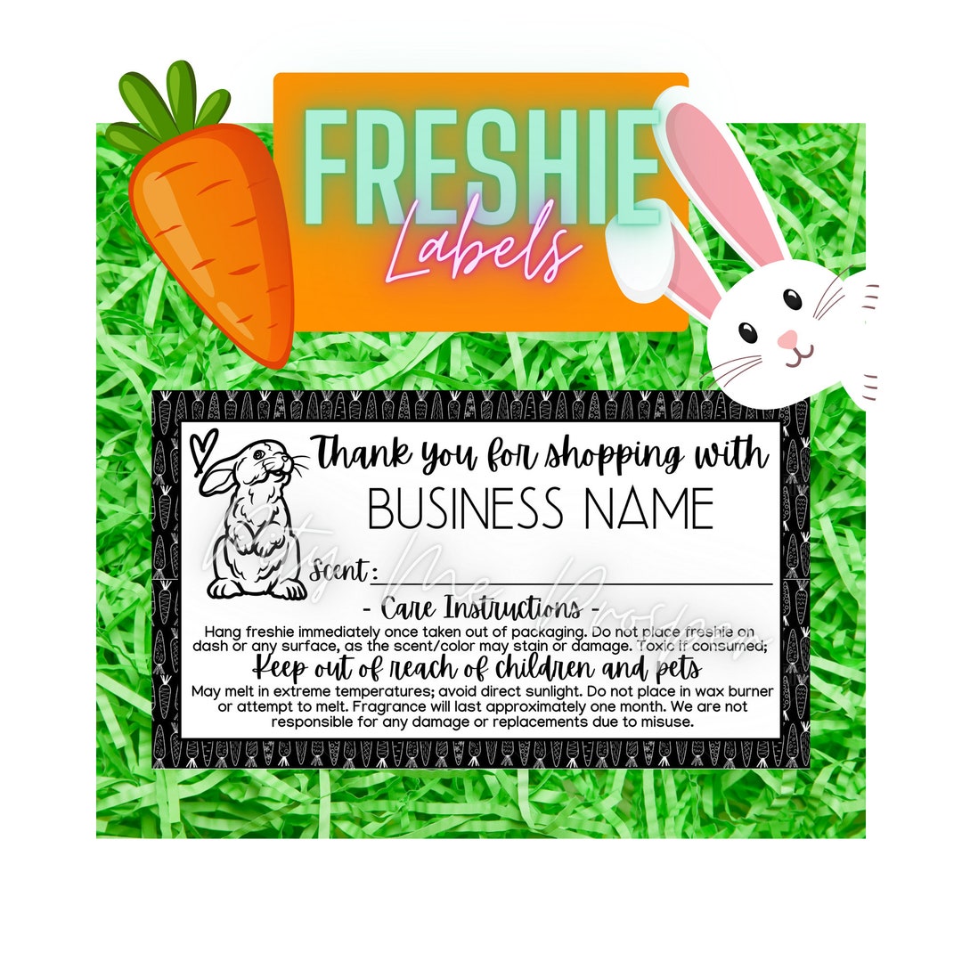 ROLL OF 250 - Large Car Freshie Warning Labels, Custom Warning Labels ...