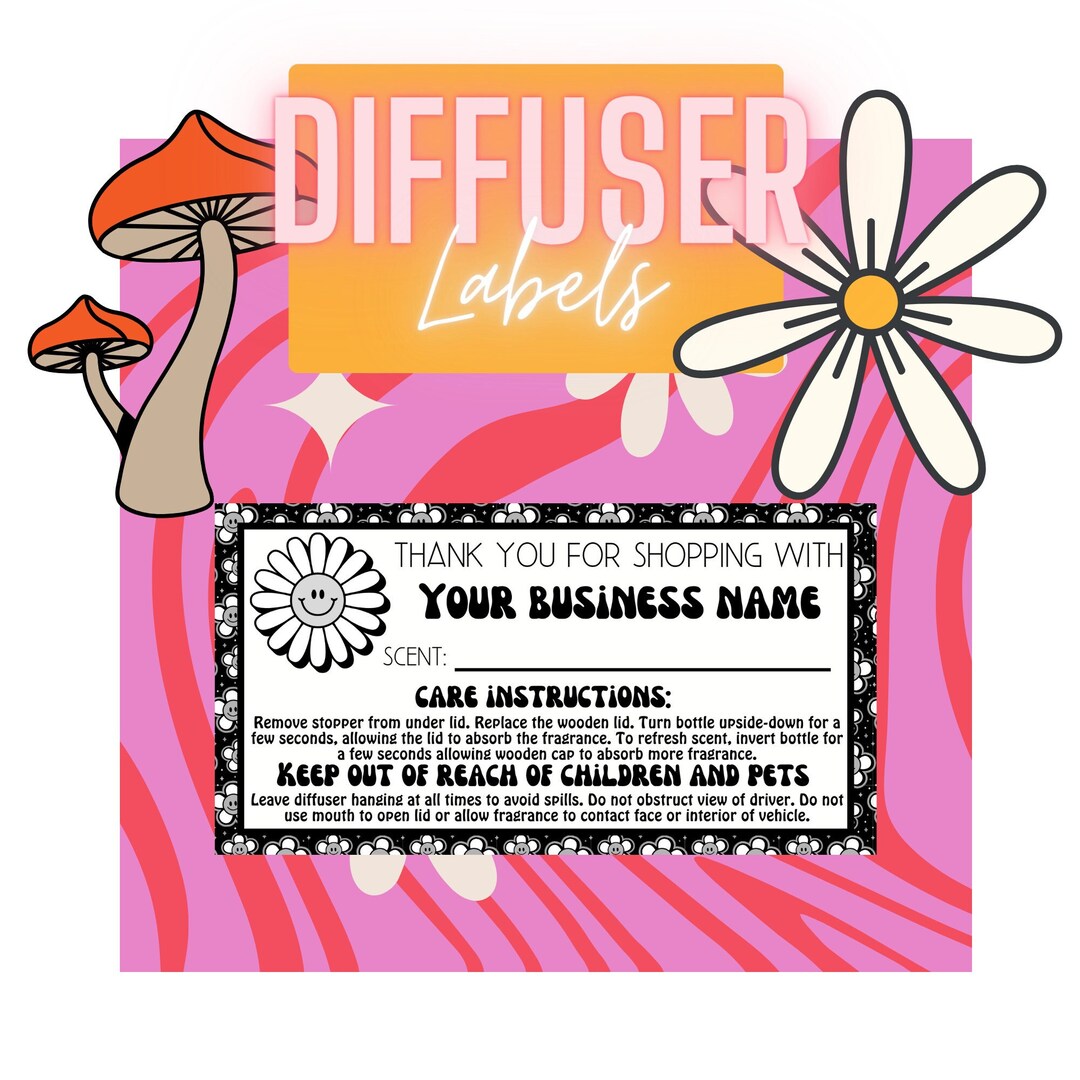 ROLL OF 250 - Large Car Diffuser Warning Labels, Custom Warning Labels ...