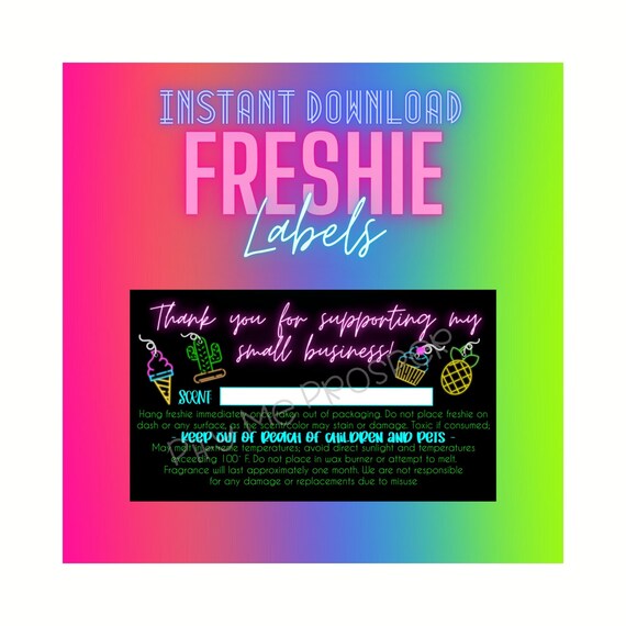 INSTANT DOWNLOAD Freshie Warning Labels With Space to Write - Etsy