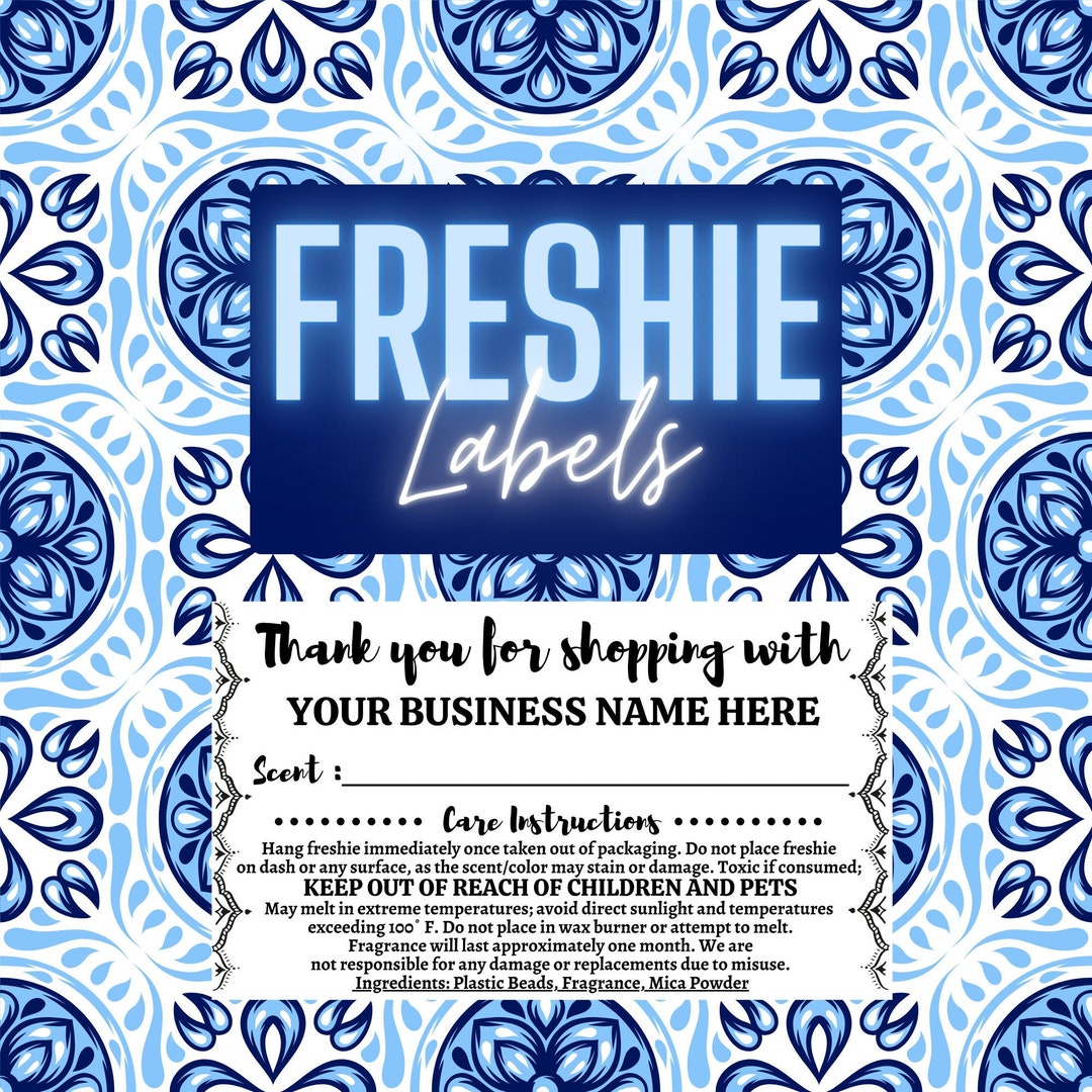 ROLL OF 250 - Large Car Freshie Warning Labels, Custom Warning Labels ...