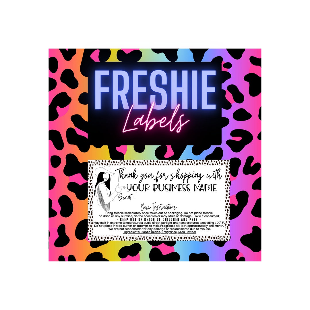 ROLL OF 250 - Large Car Freshie Warning Labels, Custom Warning Labels ...