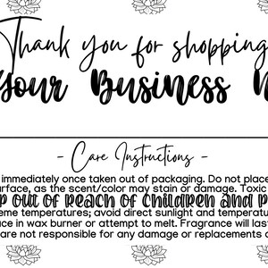 ROLL OF 250 - Large Car Freshie Warning Labels, Custom Warning Labels ...