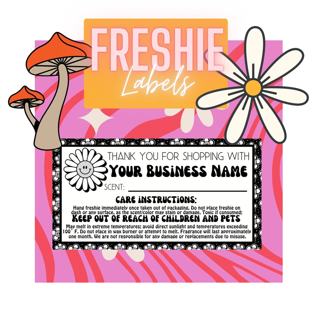 ROLL OF 250 - Large Car Freshie Warning Labels, Custom Warning Labels ...