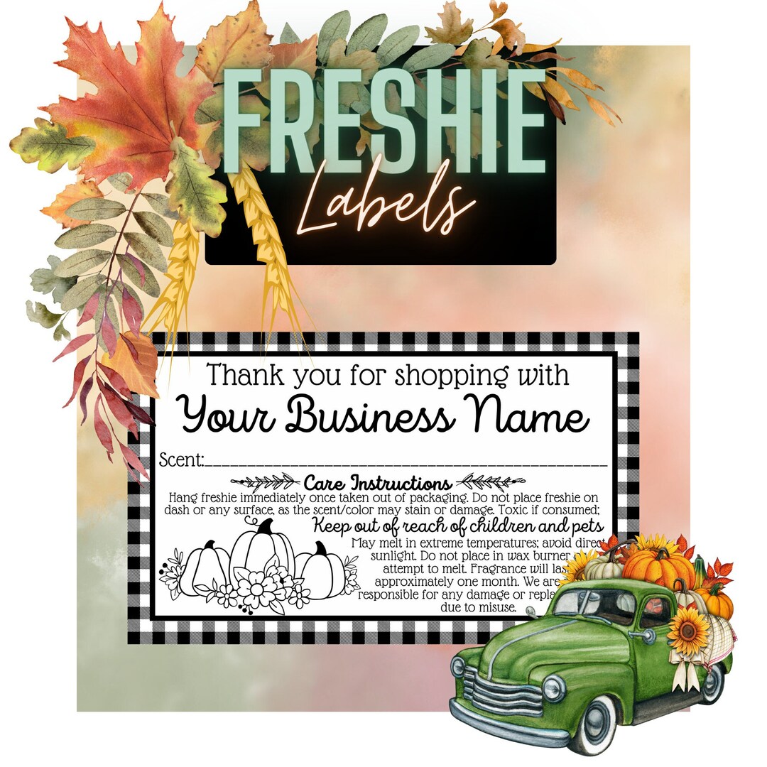 ROLL OF 250 - Large Car Freshie Warning Labels, Custom Warning Labels ...