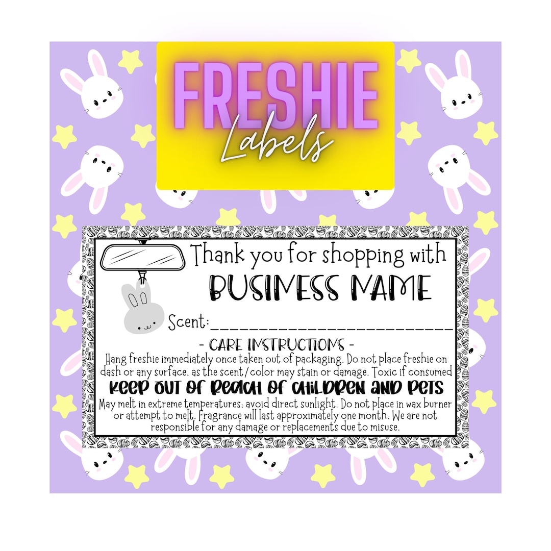 ROLL OF 250 - Large Car Freshie Warning Labels, Custom Warning Labels ...