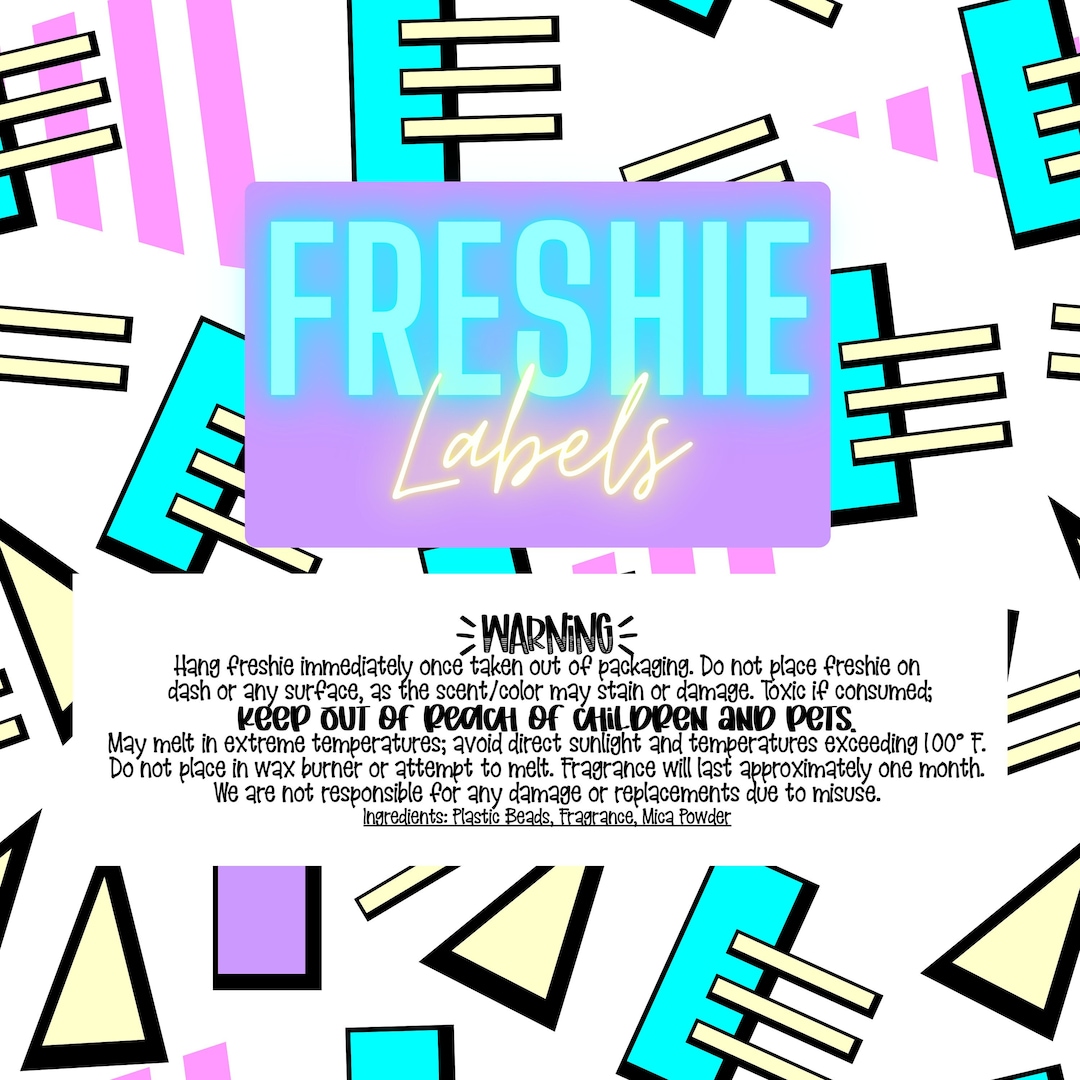 ROLL OF 325 - Car Freshie Warning Labels, Custom Warning Labels for ...