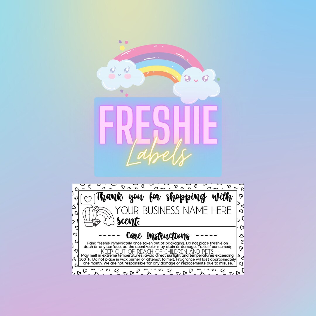 ROLL OF 250 - Large Car Freshie Warning Labels, Custom Warning Labels ...