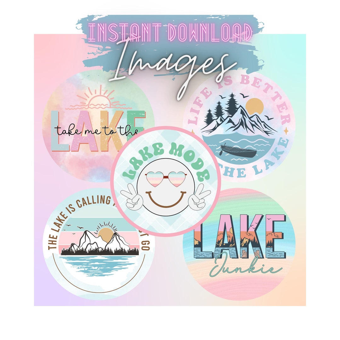 INSTANT DOWNLOAD - Lake PNG Images - Cardstock for Freshies, Car ...
