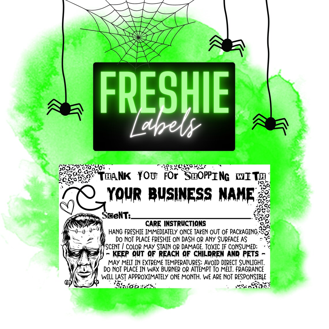 ROLL OF 250 - Large Car Freshie Warning Labels, Custom Warning Labels ...