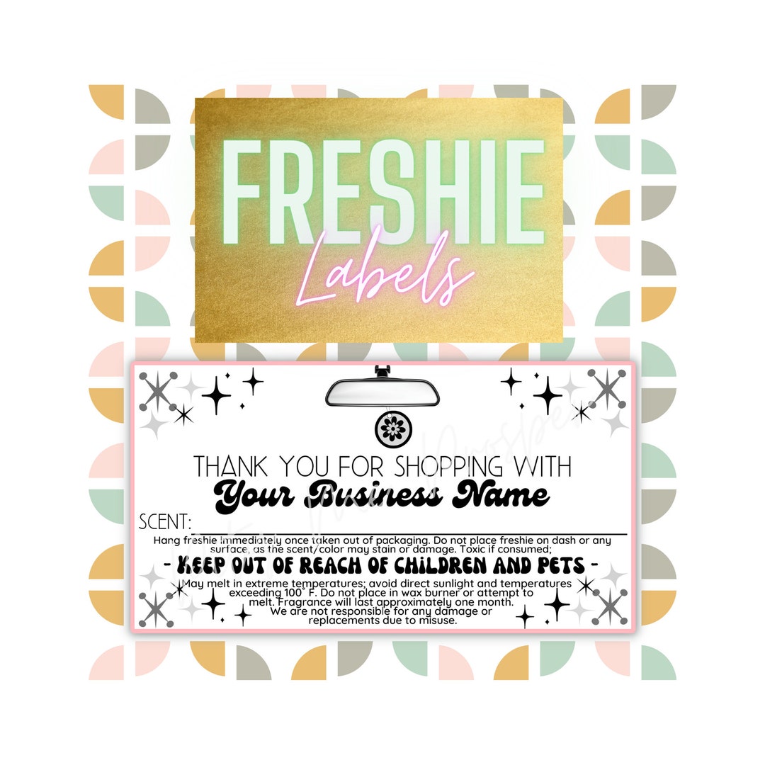 ROLL OF 250 - Large Car Freshie Retro Warning Labels, Custom Warning ...