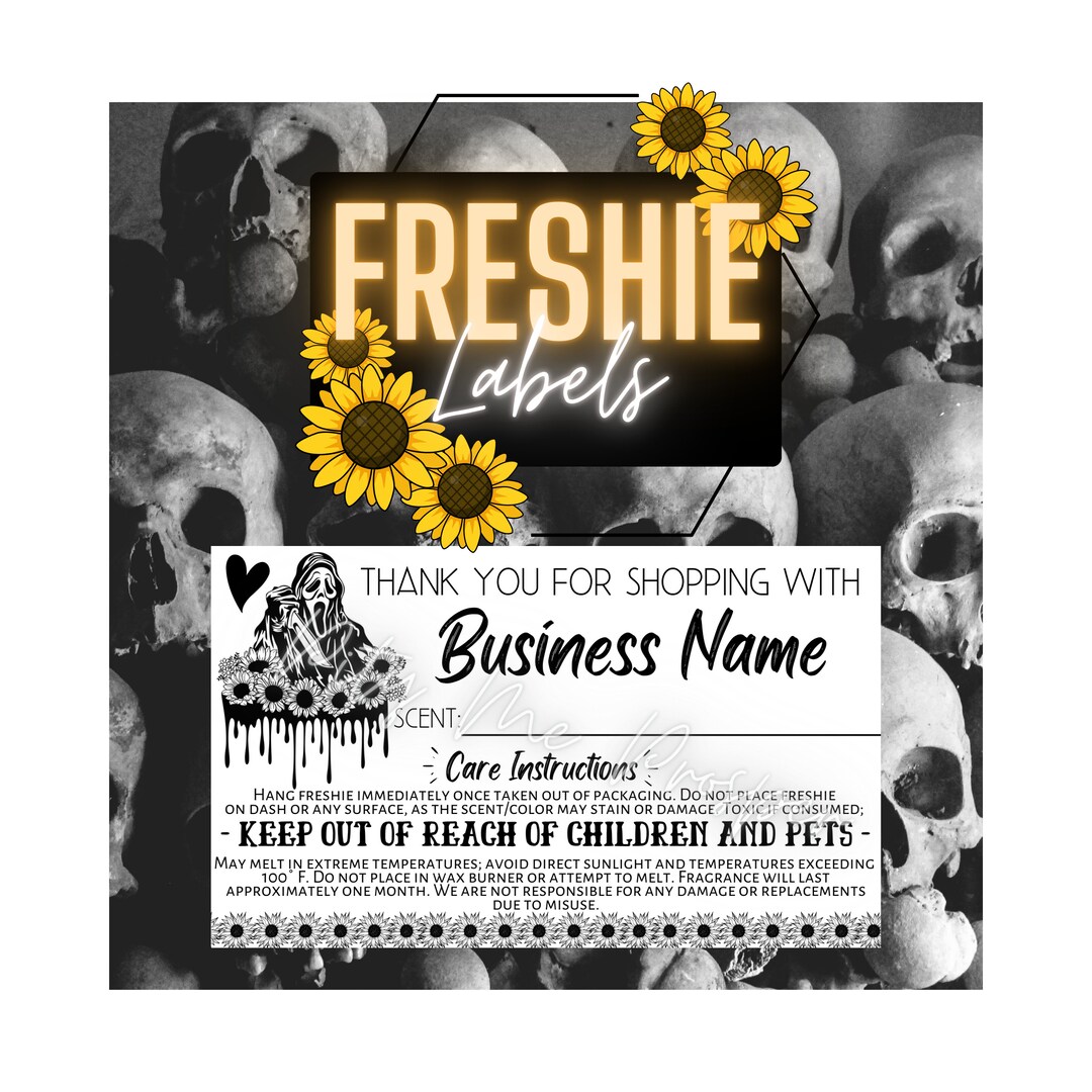 ROLL OF 250 - Large Car Freshie Warning Labels, Custom Warning Labels ...