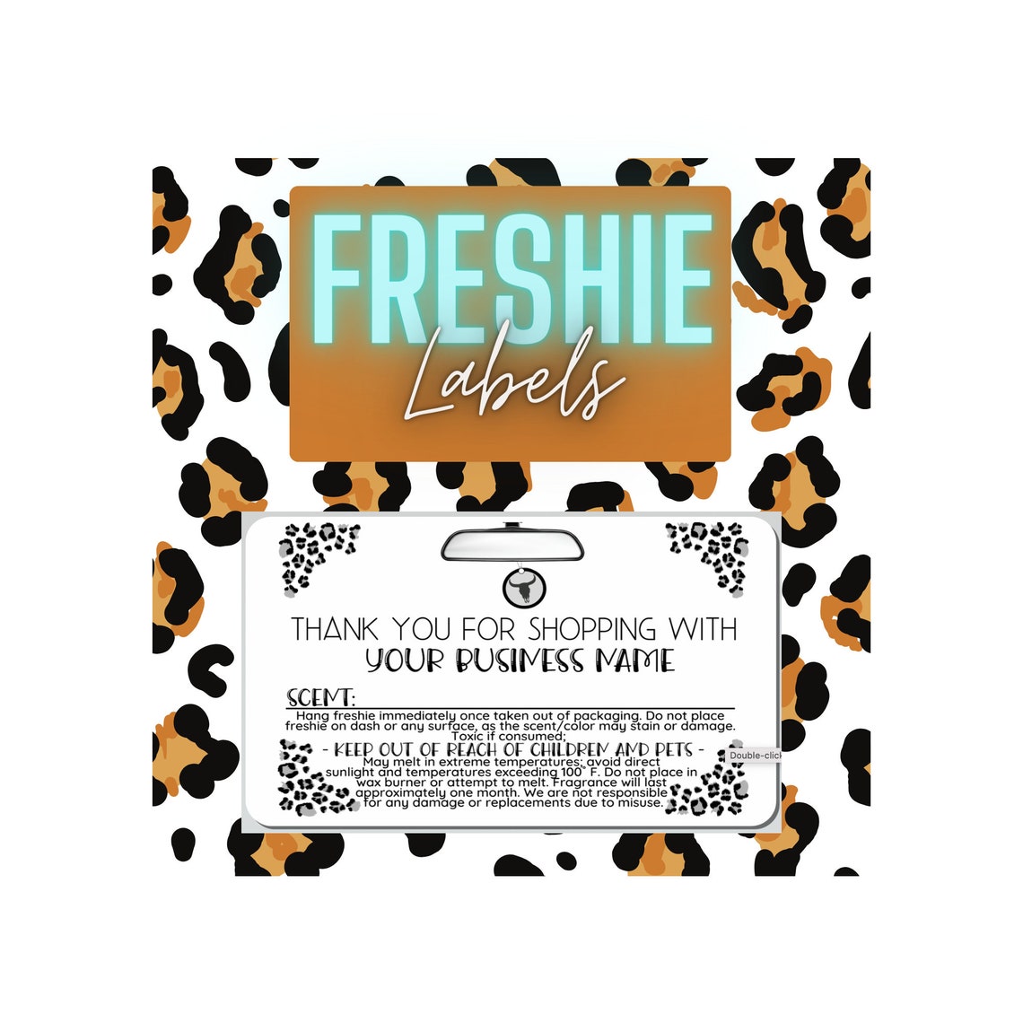 ROLL OF 250 Large Car Freshie Warning Labels Custom Warning - Etsy