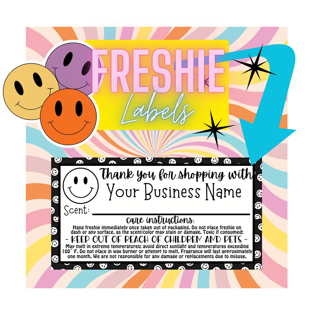 ROLL OF 250 Large Car Freshie Warning Labels, Custom Warning Labels for ...