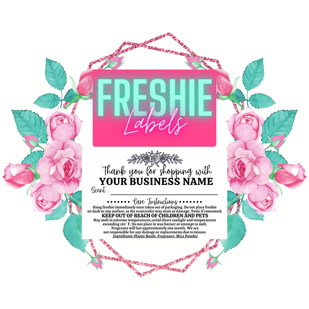 ROLL OF 250 - Large Car Freshie Warning Labels, Custom Warning Labels ...