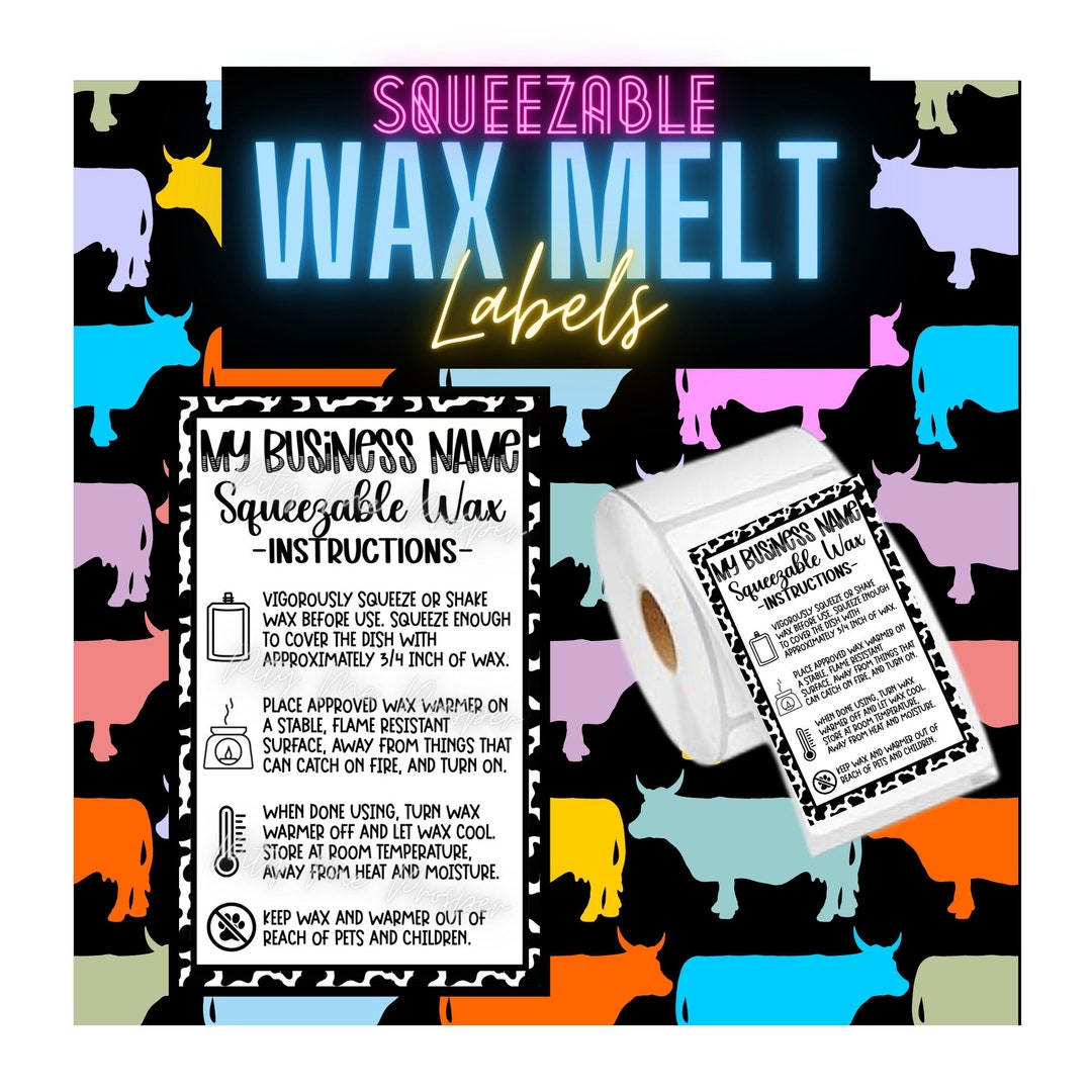 ROLL OF 250 - Large Squeezable Wax Melt Warning Labels, Custom Warning ...