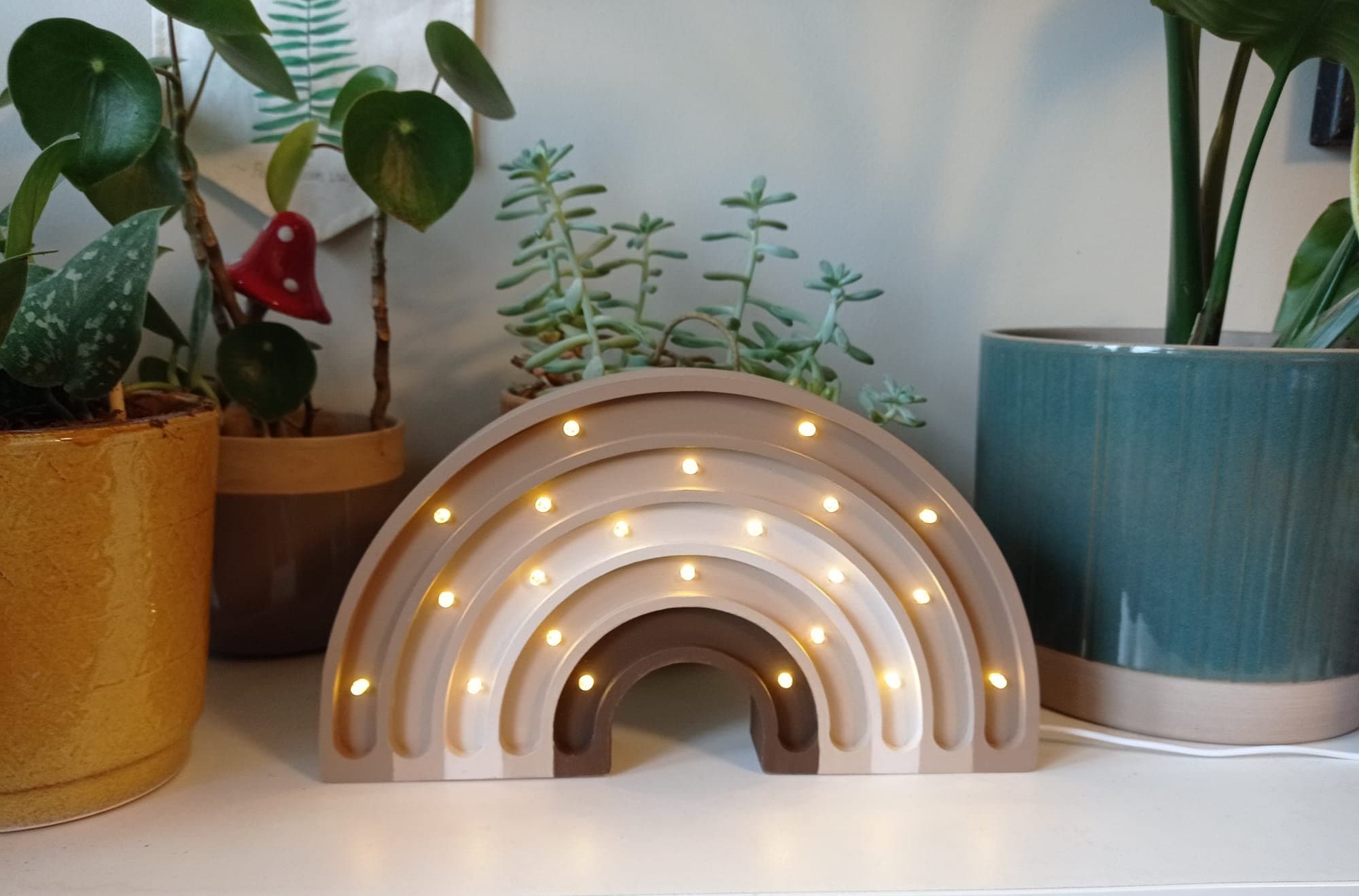 Wooden Beige Neutral Rainbow Night Light for Children Nursery - Etsy