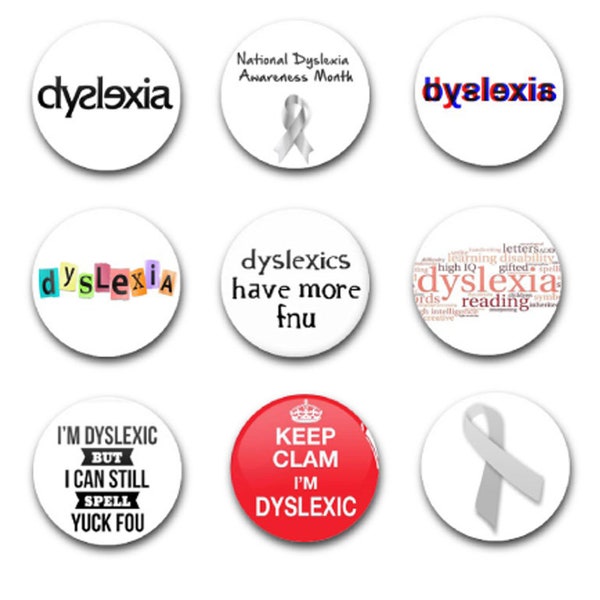 Dyslexia Pin Badge - Etsy UK