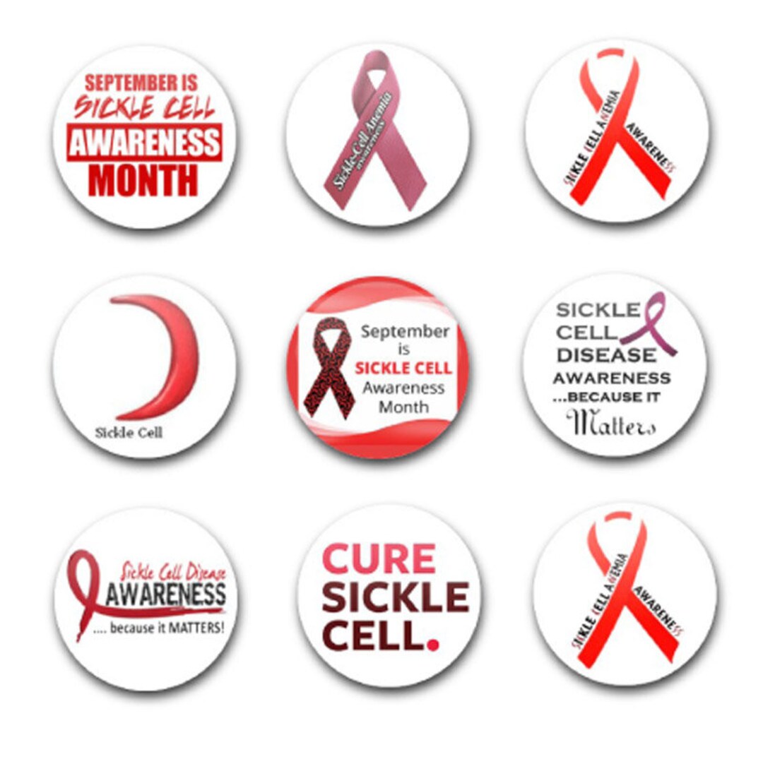 25mm 1" Button Badges X9 Sickle Cell Awareness - Etsy