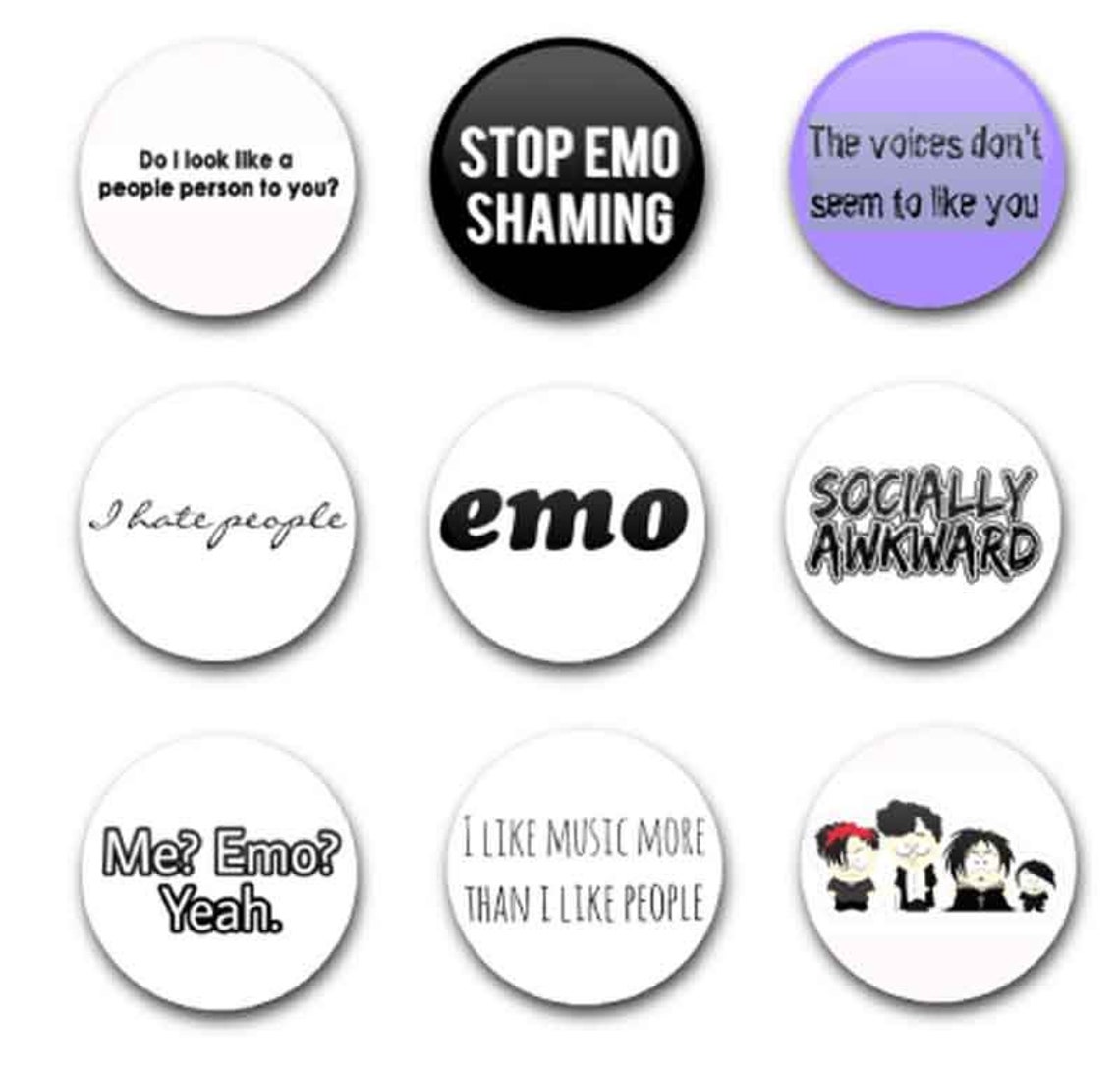 1" 25mm Button Badge X9 EMO - Etsy