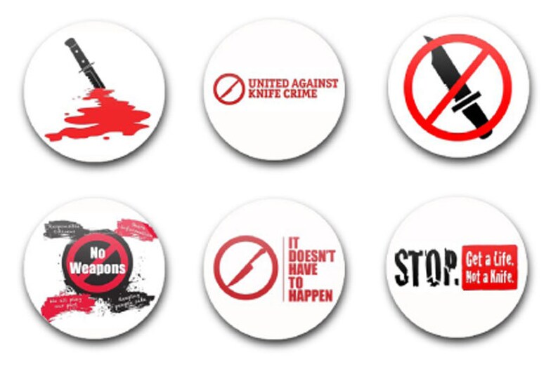 1" 25mm Button Badge X6 Anti Knife Crime - Etsy
