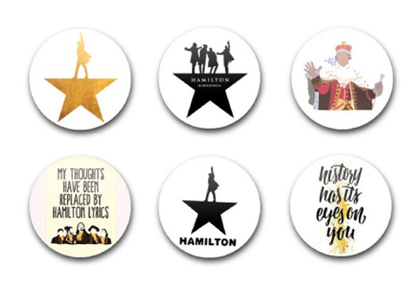 25mm 1 Button Badges X6 Hamilton - Etsy