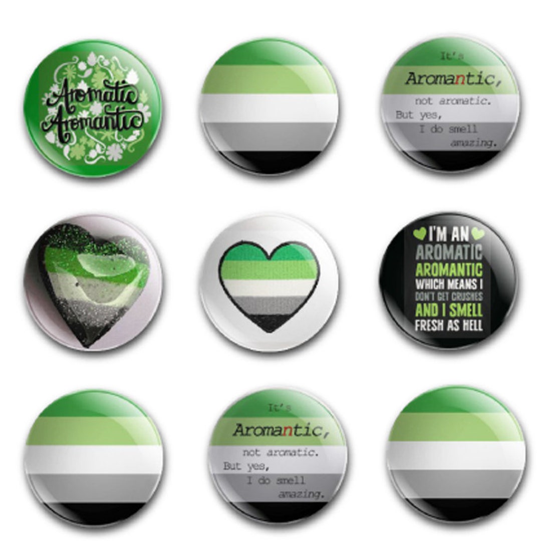 1 25mm Button Badge AROMANTIC - Etsy