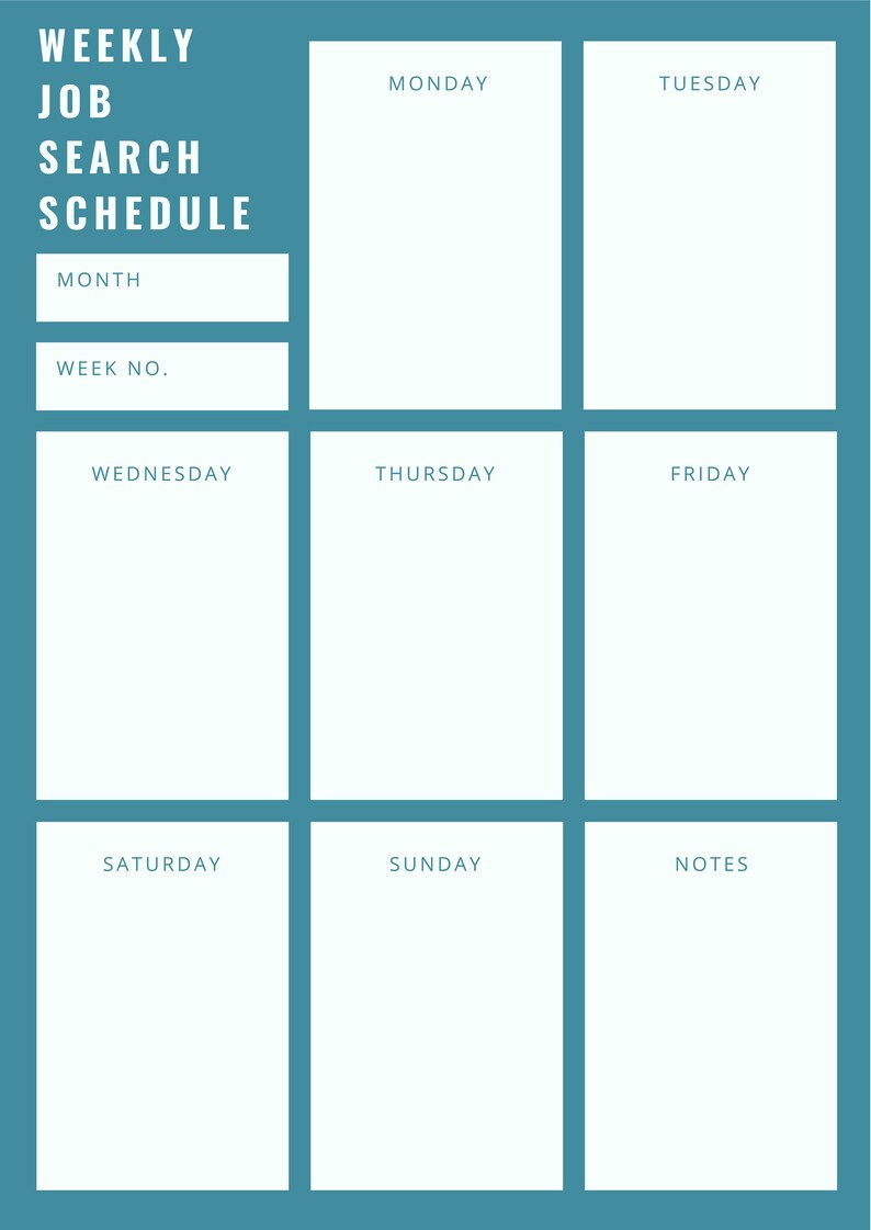 50% OFF - Weekly Job Search Planner | Instant Download Printable ...