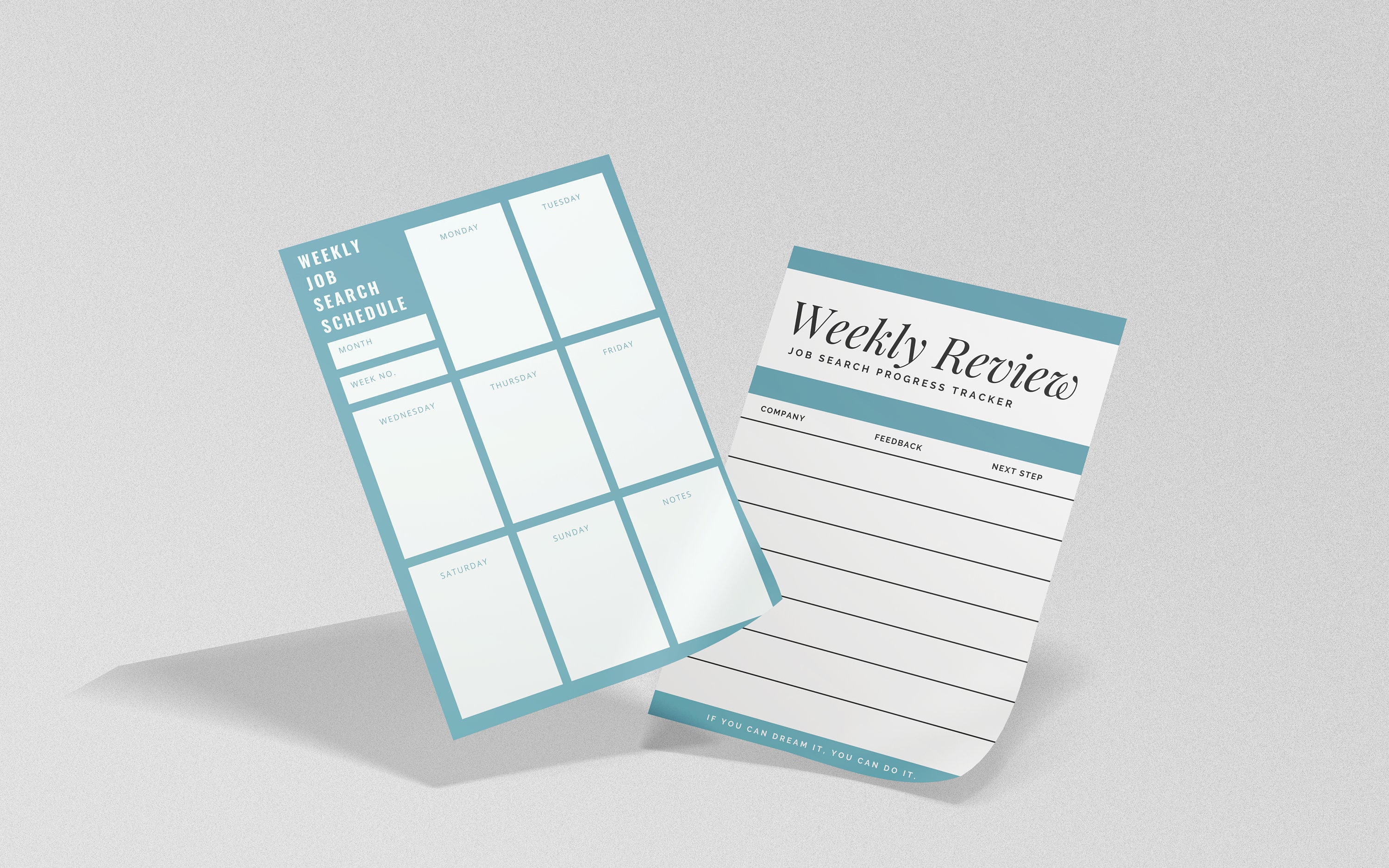 Buy Buy 1 Get 2 Weekly Job Search Planner Progress Tracker Bundle ...