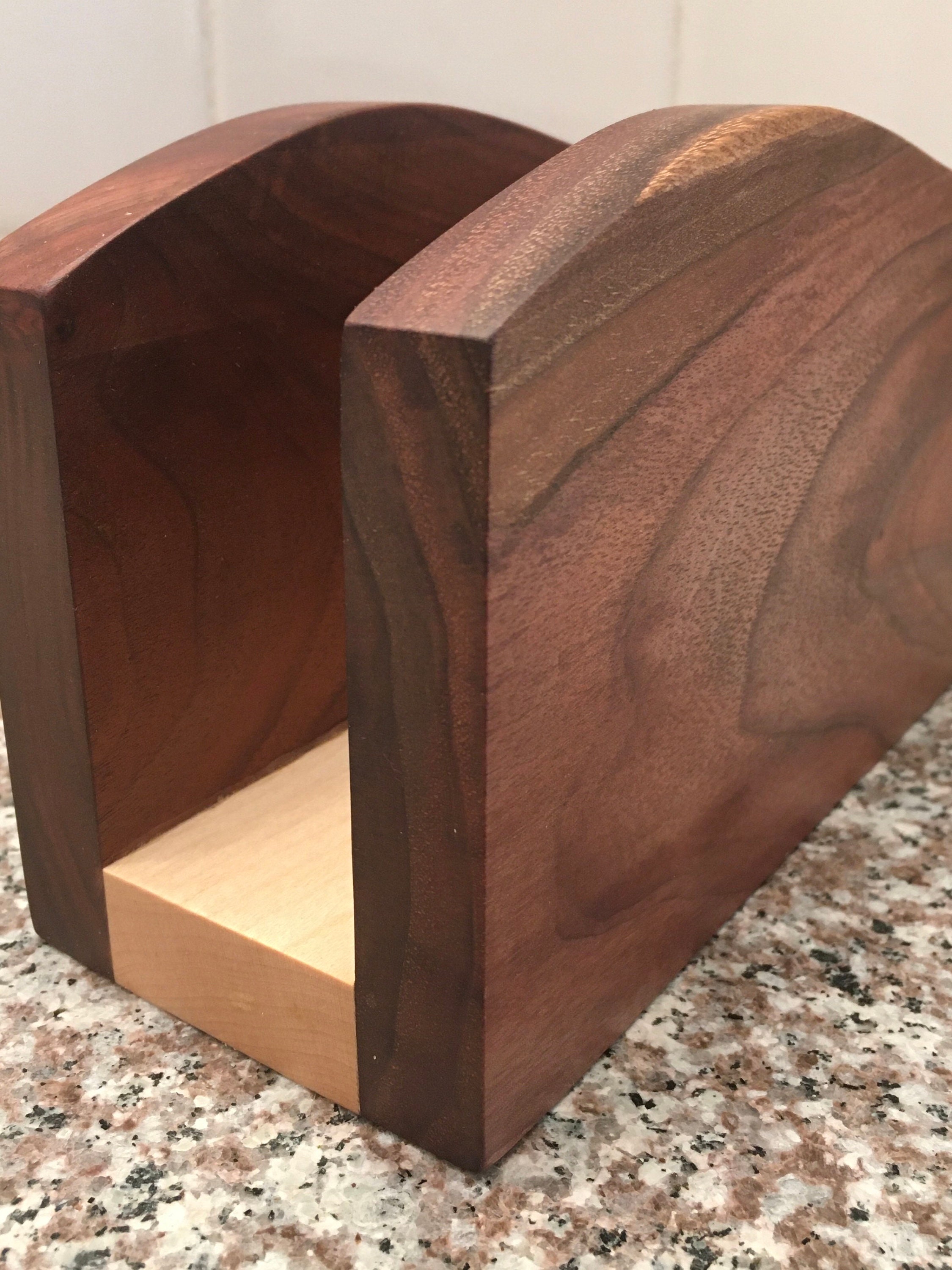 Walnut and Maple Napkin Holder Paper Napkin Holder Cloth | Etsy
