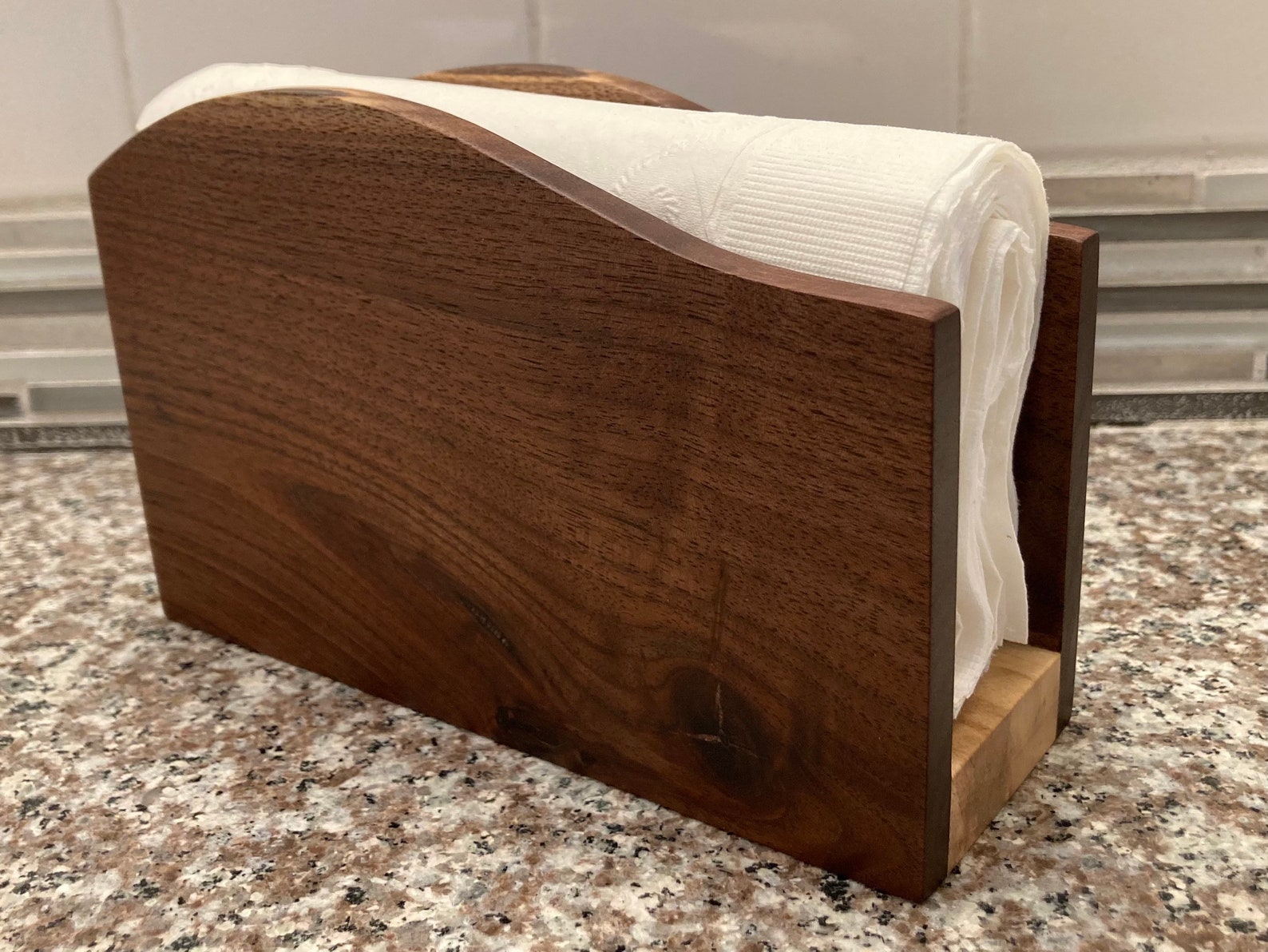 Walnut and Maple Napkin Holder Paper Napkin Holder Cloth | Etsy