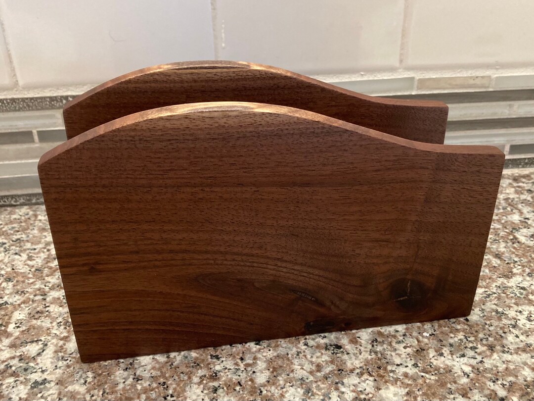 Walnut and Maple Napkin Holder, Paper Napkin Holder, Cloth Napkin ...