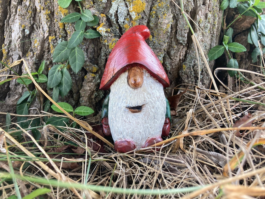 Happy Tree Gnome, Woodland Gnome, Christmas Gnome, Garden Gnome, Home ...