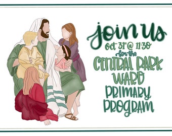 LDS Primary Program Invite | Latter Day Saints Primary | Primary ...