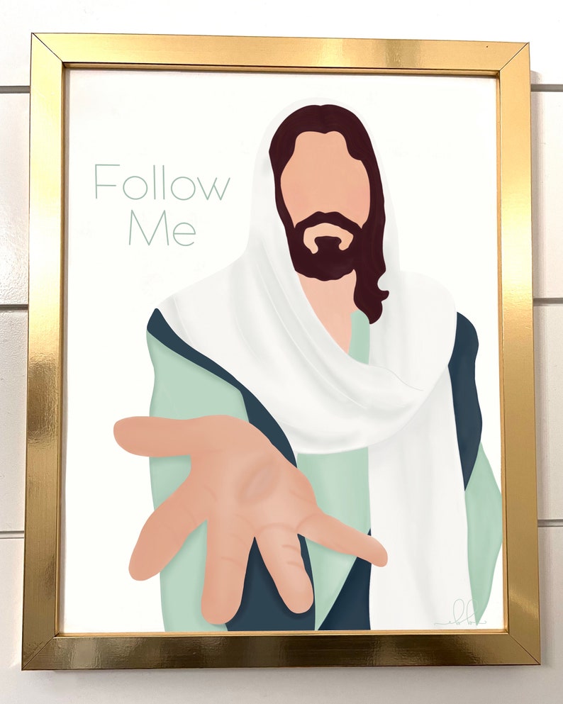 Christ “follow Me” Digital Watercolor - Etsy