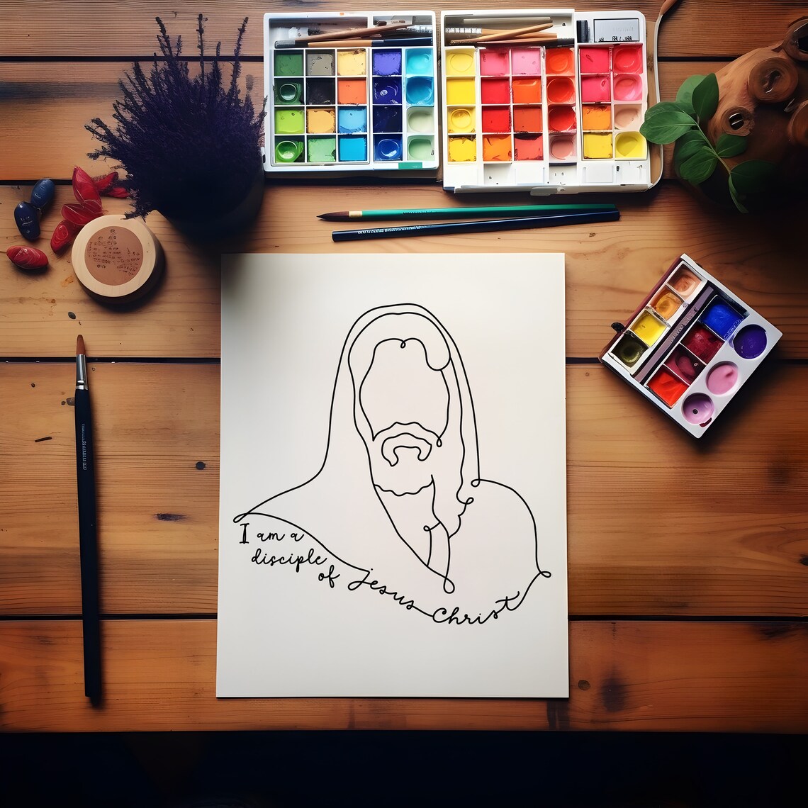 Disciple of Christ Line Art Digital Download - Etsy
