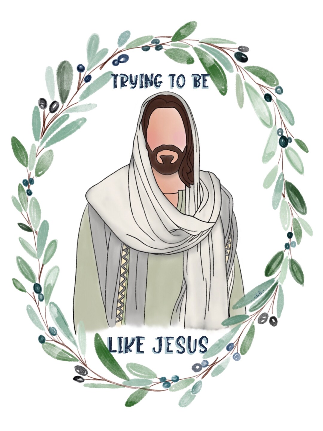 Christ Watercolor - Trying to Be Like Jesus - Etsy