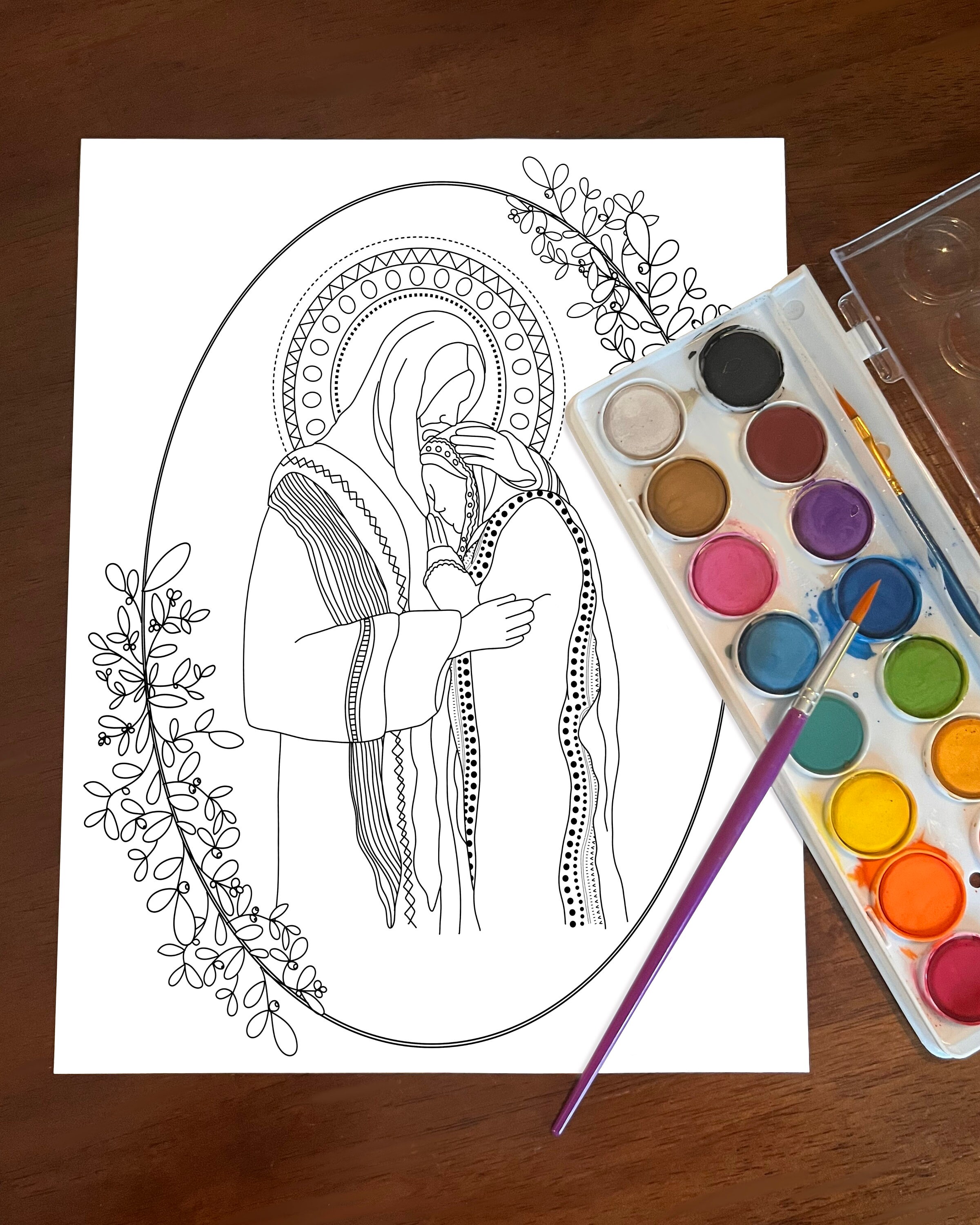 Comfort of Christ Coloring Page Digital Download - Etsy