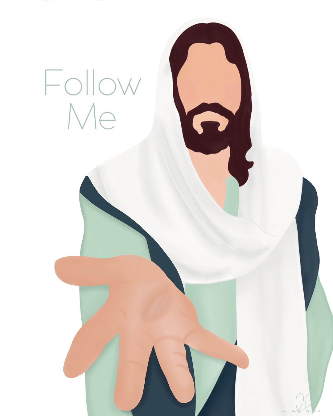 Christ “follow Me” Digital Watercolor - Etsy