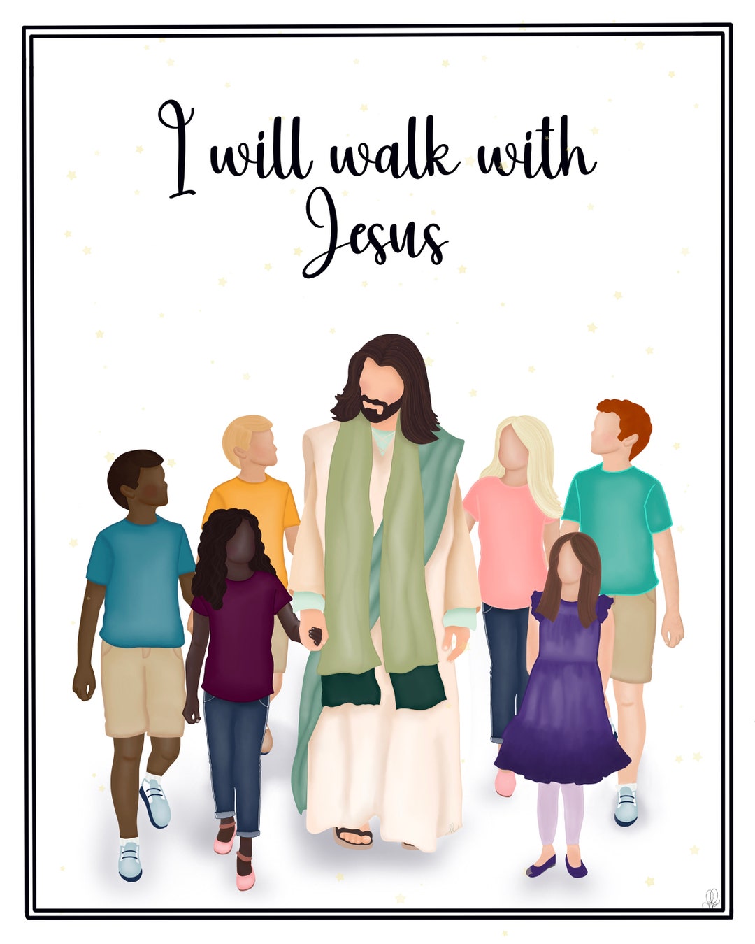 Christ Walks With Children Digital Download - Etsy