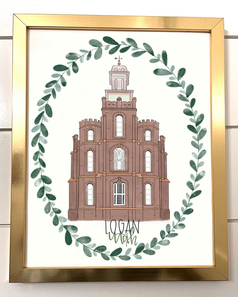 Logan Temple Watercolor Digital Download - Etsy