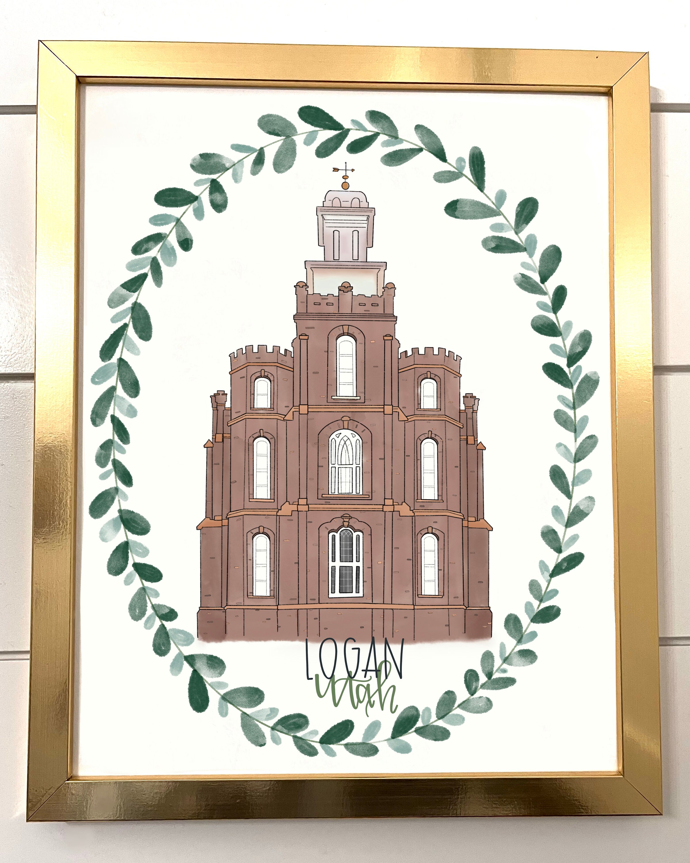 Logan Temple Watercolor Digital Download - Etsy