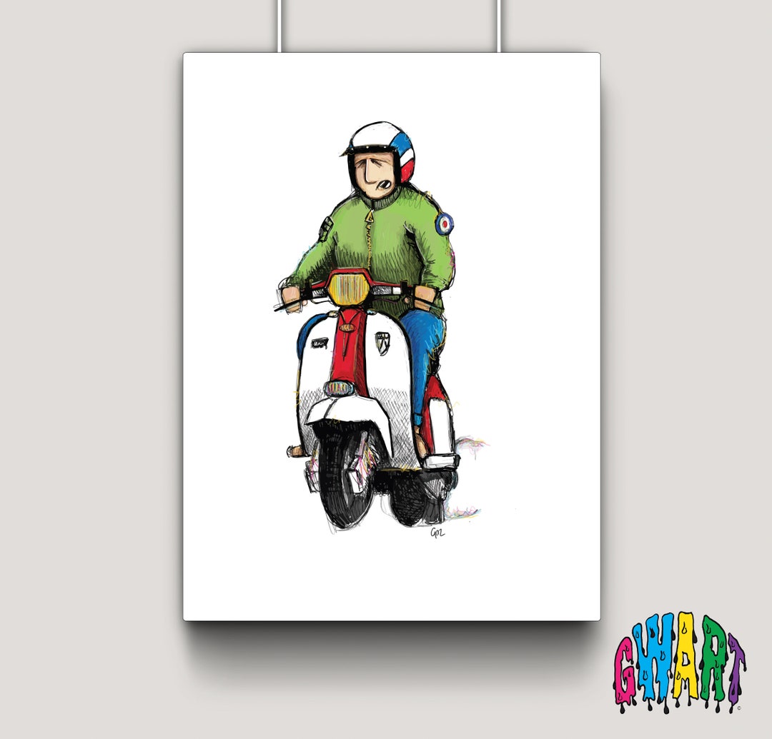 Classic Scooter, Scooter, Mods, Mod Art, Retro Scooter, Scootering ...