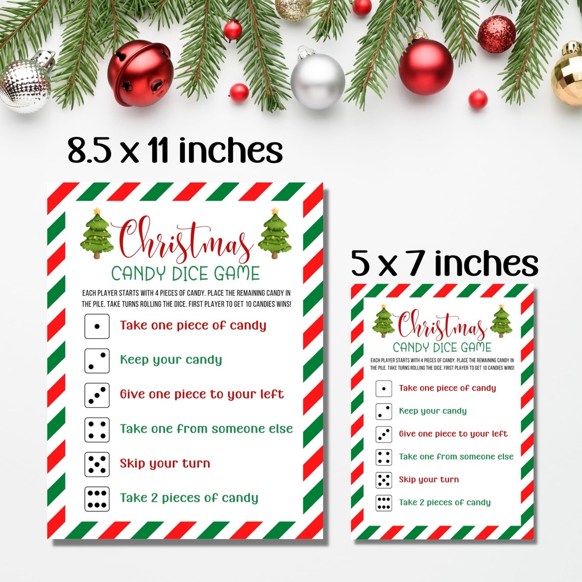 Christmas Candy Dice Game, Christmas Party Games for Kids, Kids Games ...