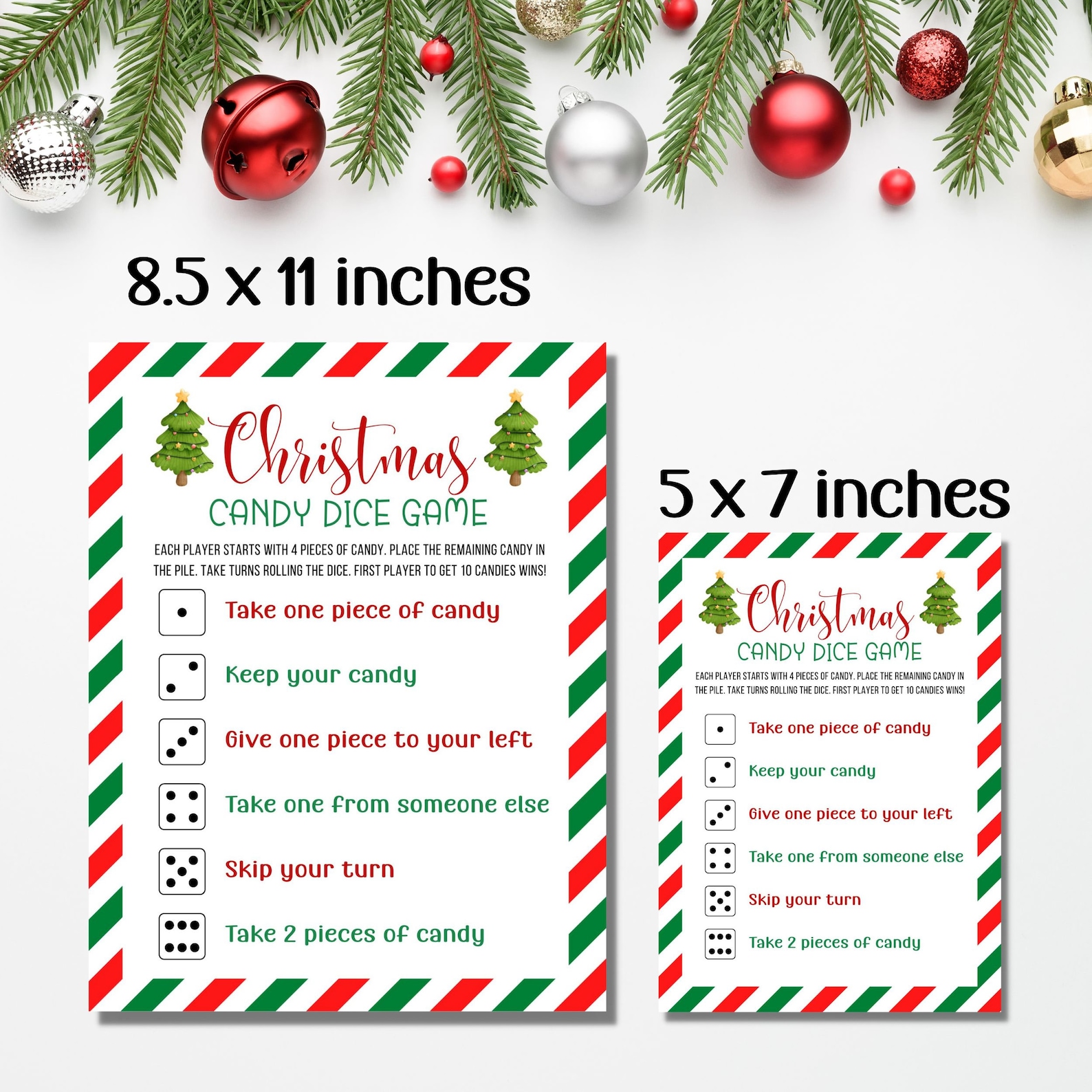 Christmas Candy Dice Game, Christmas Party Games for Kids, Kids Games ...