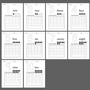 1 - 20 Number Tracing Worksheet for Home Schooling Tracing Numbers Kid ...